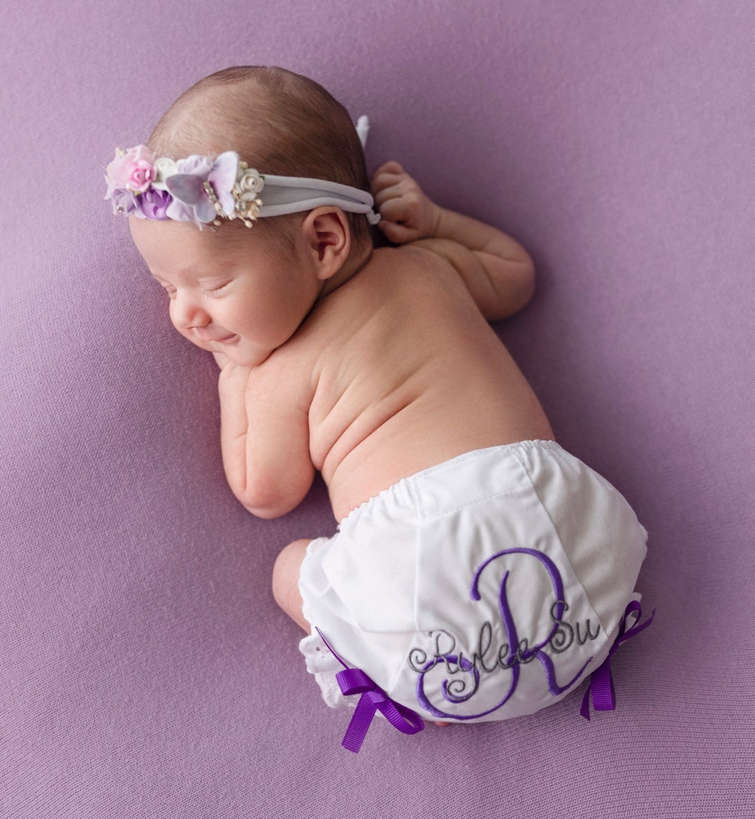 Baby Bloomers Personalized Baby Girl Diaper Cover, QUICK SHIP ...