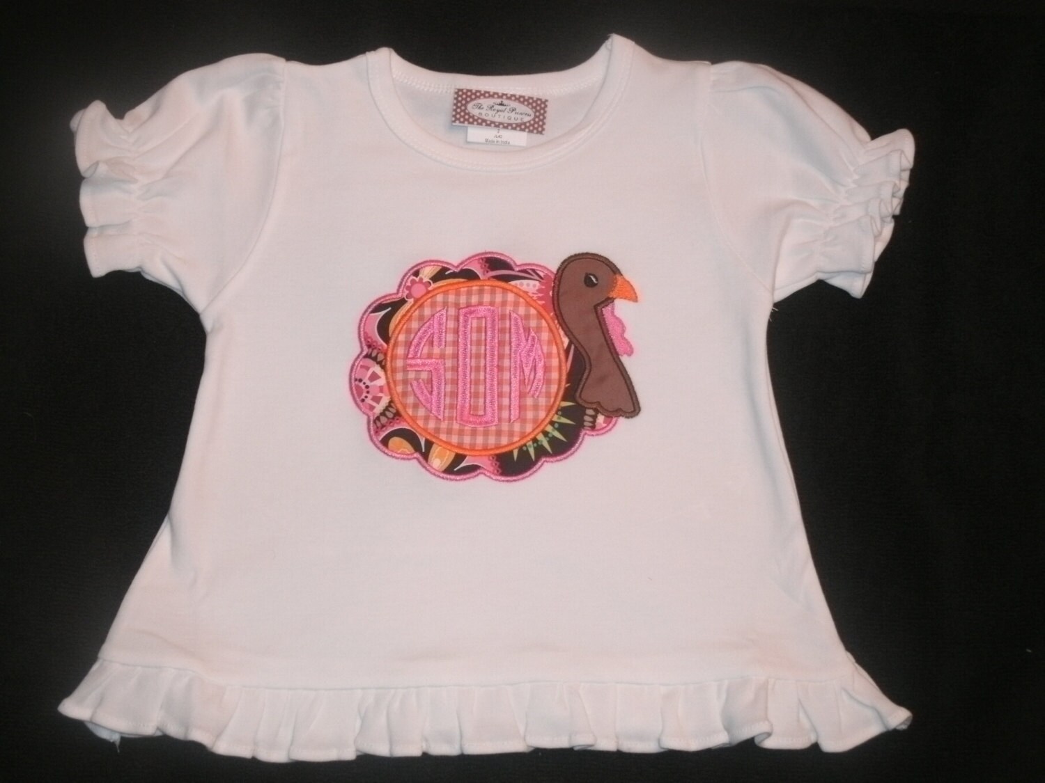 Thanksgiving Turkey Personalized Shirt Monogrammed Ruffle - Etsy