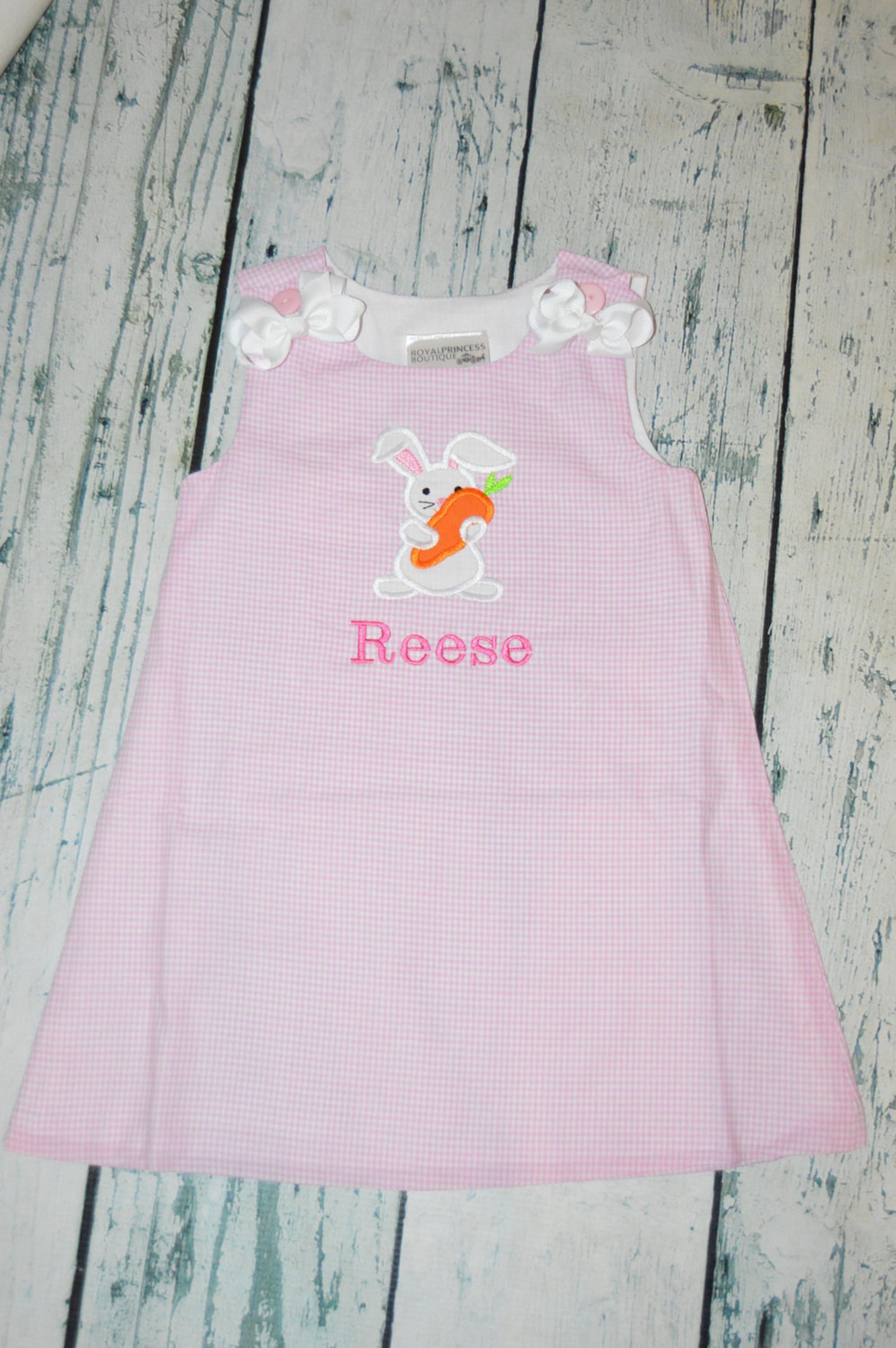 Personalized Easter Bunny Aline Dress Easter Jumper - Etsy