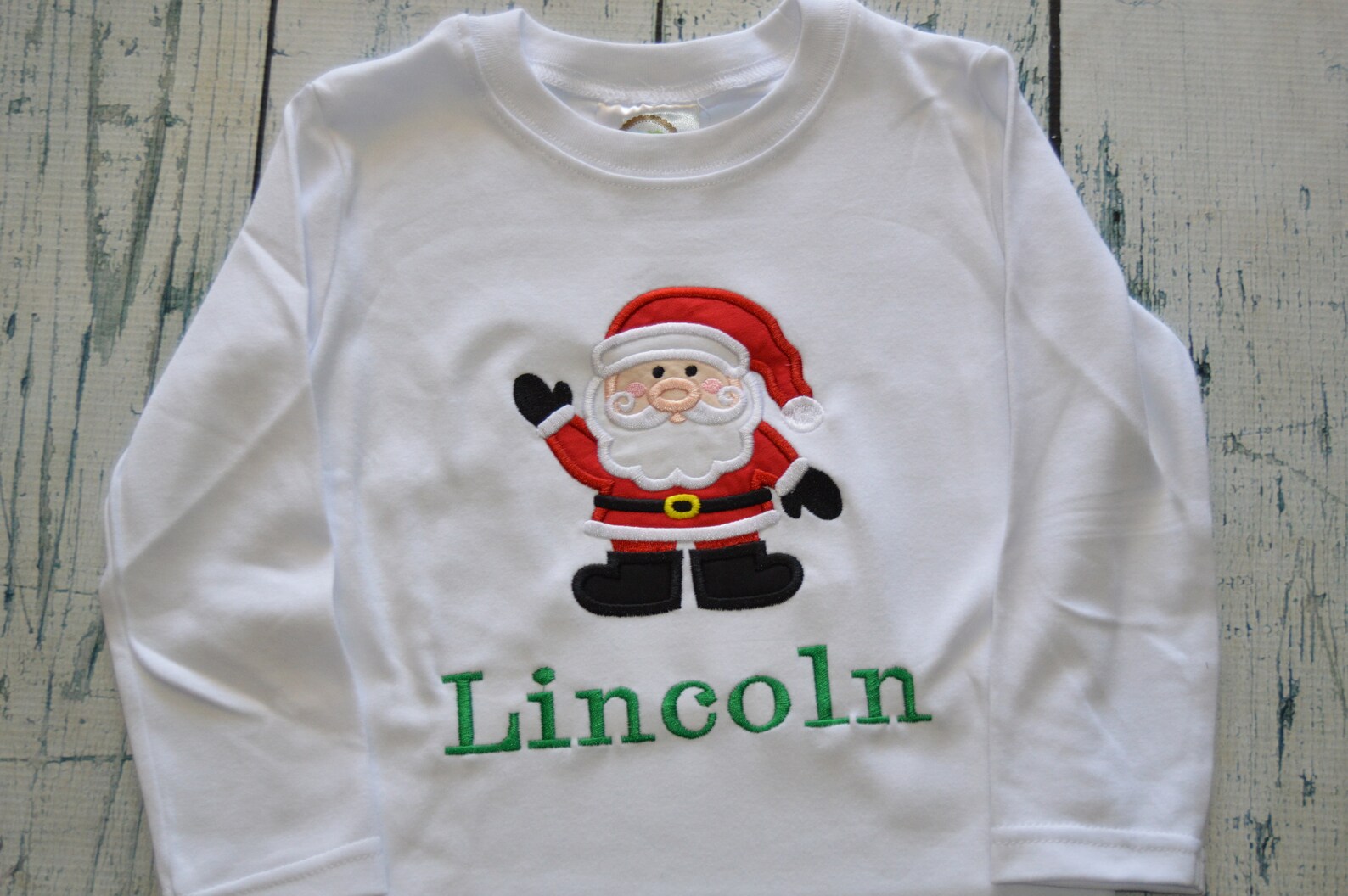 Personalized Santa Shirt, Boys or Girls Santa Shirt, Monogrammed ...