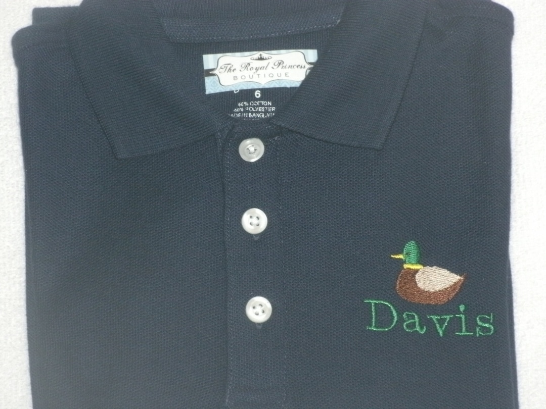 Personalized Kids Polo Shirt Monogrammed Embroidered Design SHORT ...