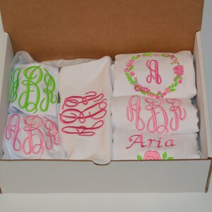 Personalized Baby Girl Gift Box Set: Pink & Lime Monogrammed Bundle - Etsy
