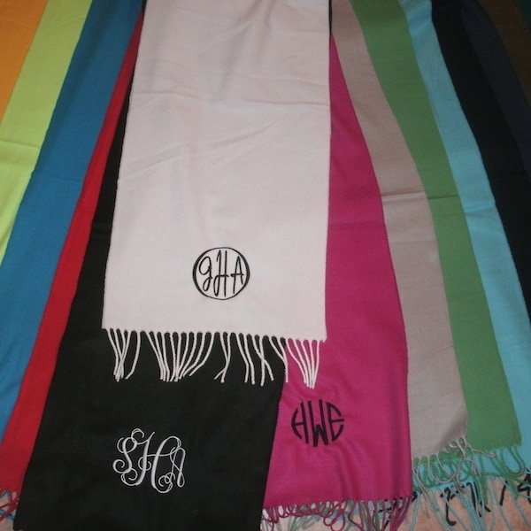 Monogrammed Scarf - Etsy