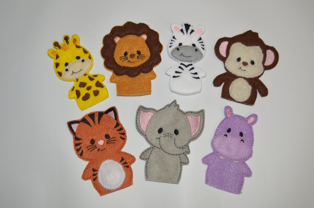 Zoo Animals Finger Puppets Pretend Play Toys Imaginative Play Travel ...