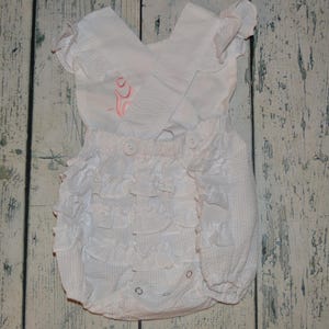 Baby Girl Ruffle Bottom Bubble Romper Personalized, Monogrammed Baby ...