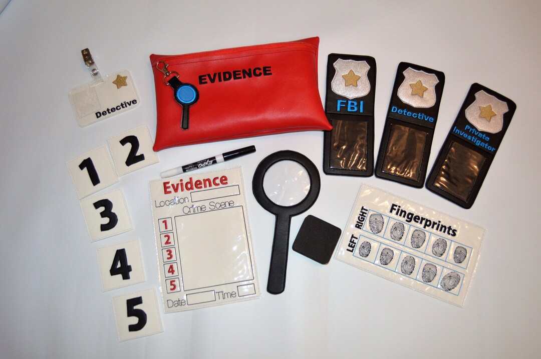 Pretend Play Detective Evidence Set, FBI Private Investigator and ...