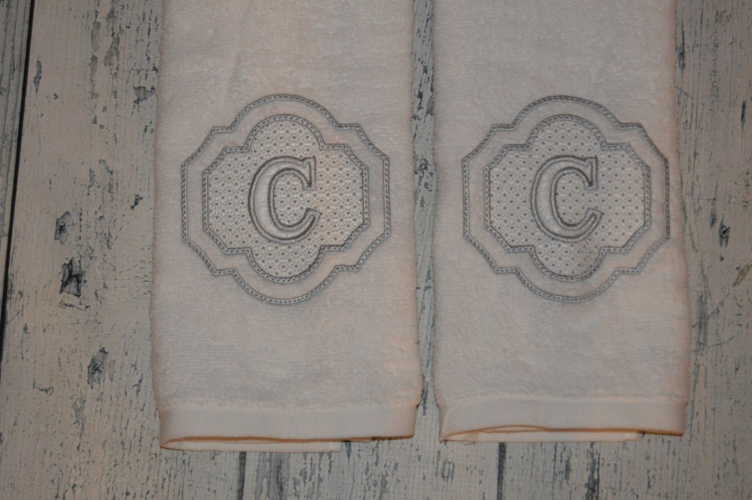 Personalized Embossed Hand Towel Set Set of 2 - Etsy