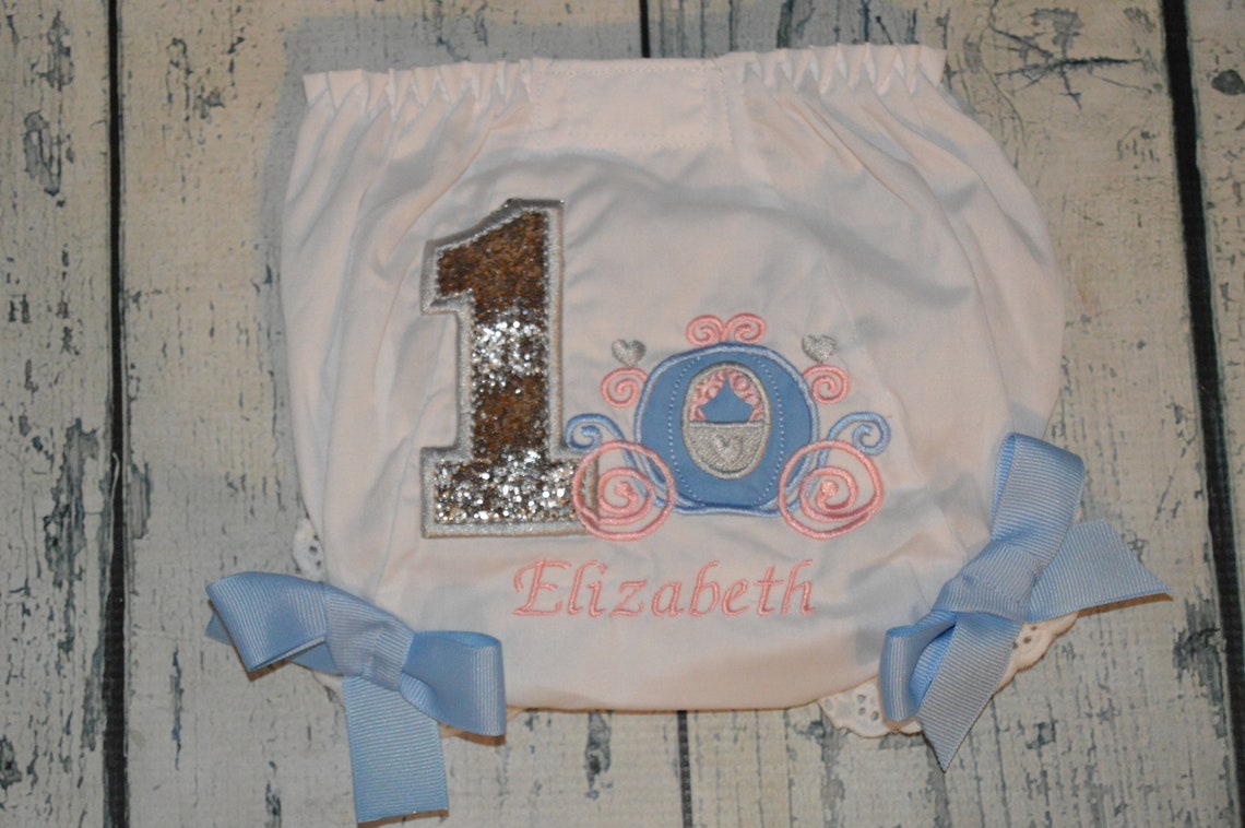 Personalized Princess 1st Birthday Monogram Baby Bloomers - Etsy