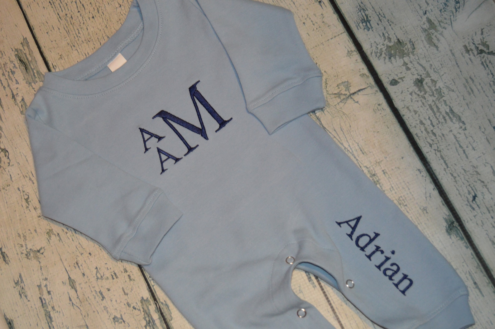 Personalized Newborn Baby Boy Outfit Monogram Baby Sleeper | Etsy