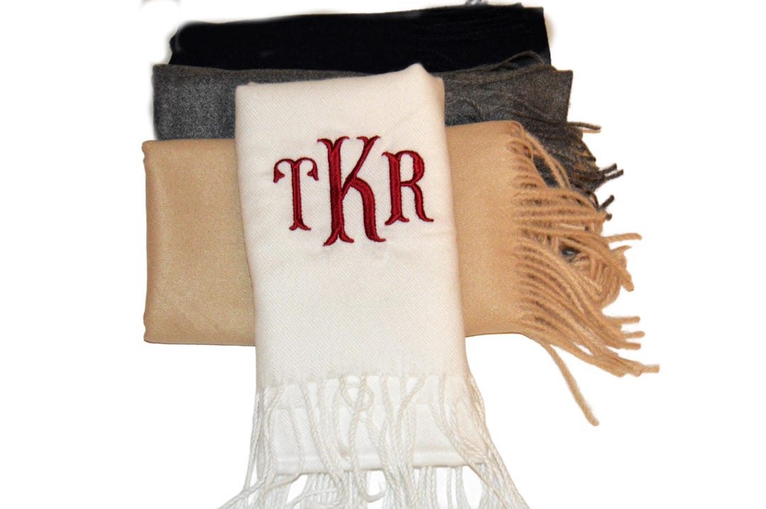 Personalized Scarf Fall Winter Monogrammed Soft Feel Scarves - Etsy