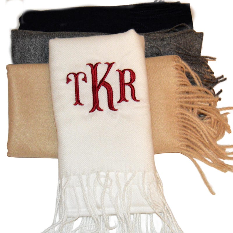 Monogrammed Scarf - Etsy