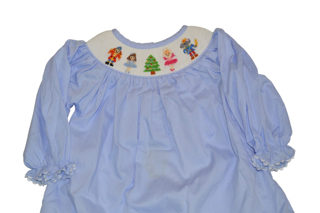 Nutcracker Ballet Smocked Christmas Dress Baby Girl Holiday Bishop ...