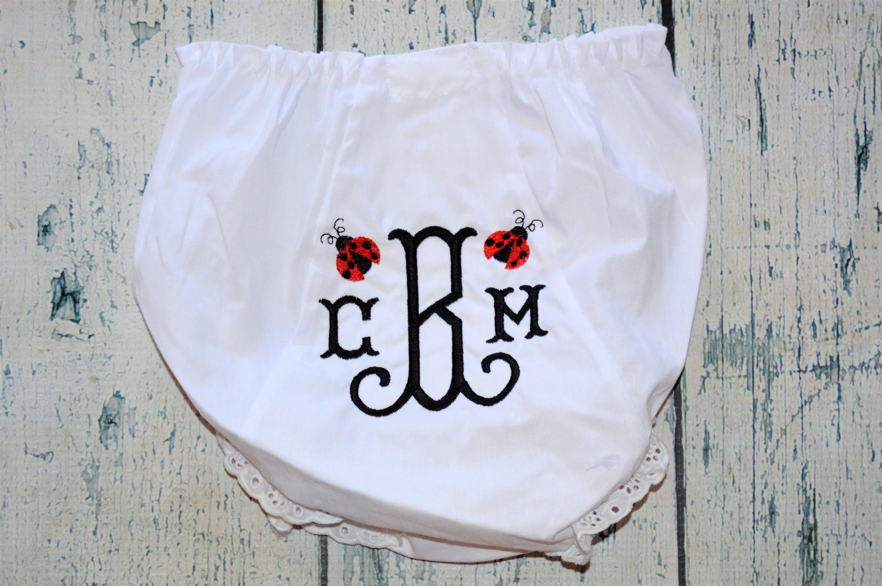 Monogram Lady Bug Baby Bloomers, Custom Mini Design & Colors ...