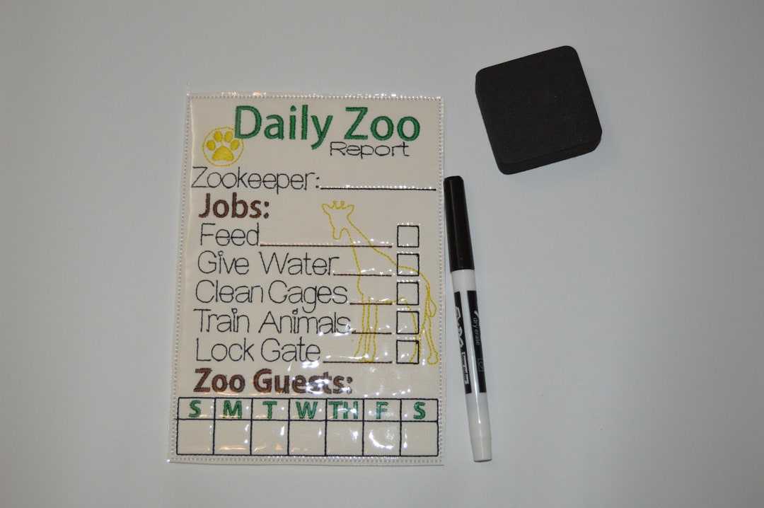 Pretend Play Reusable Zoo Report Form, Zookeeper Pretend Play ...