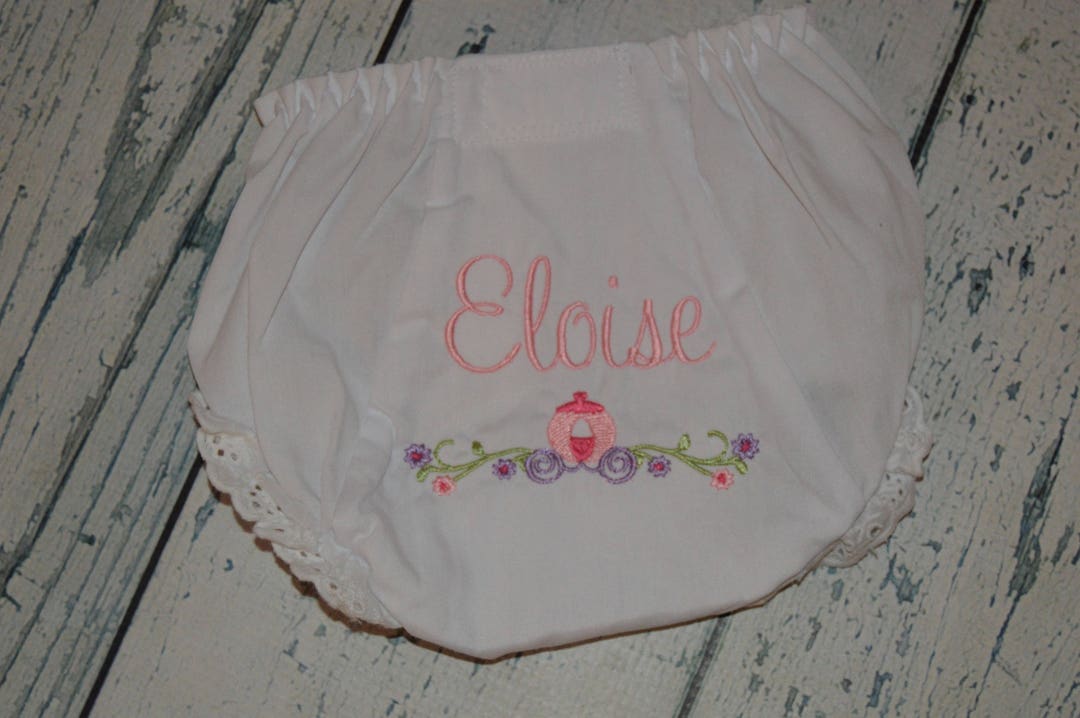 Personalized Princess Carriage Bloomers, Monogrammed Baby Bloomers ...