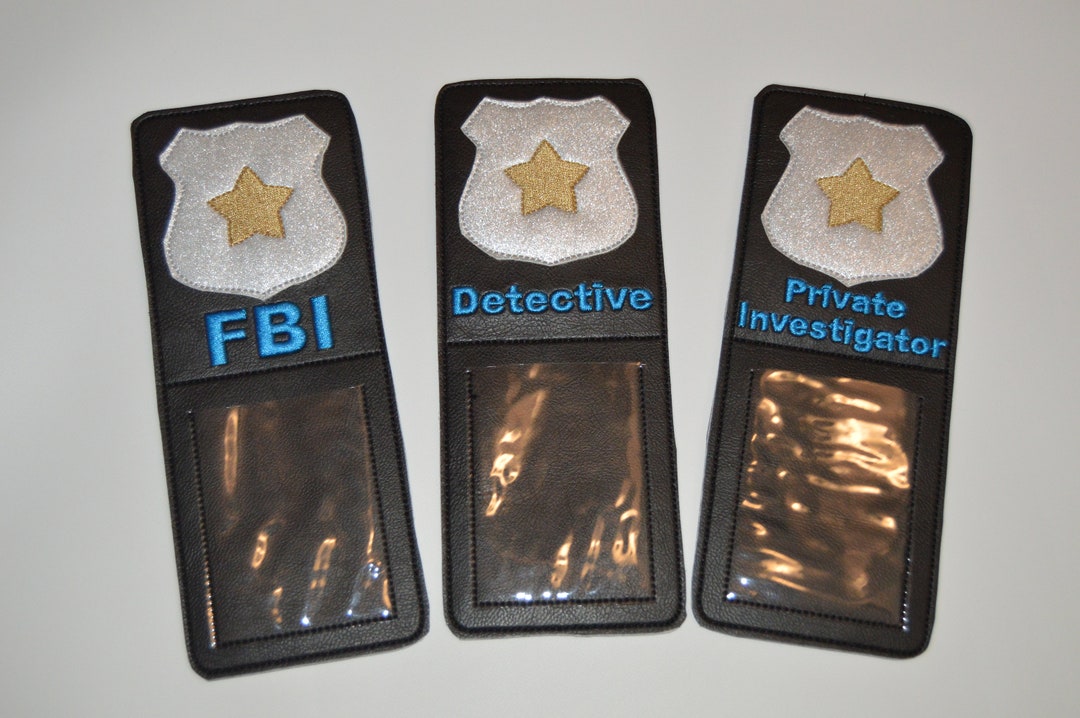 Pretend Play FBI, Private Investigator, or Detective Flip ID Badge ...