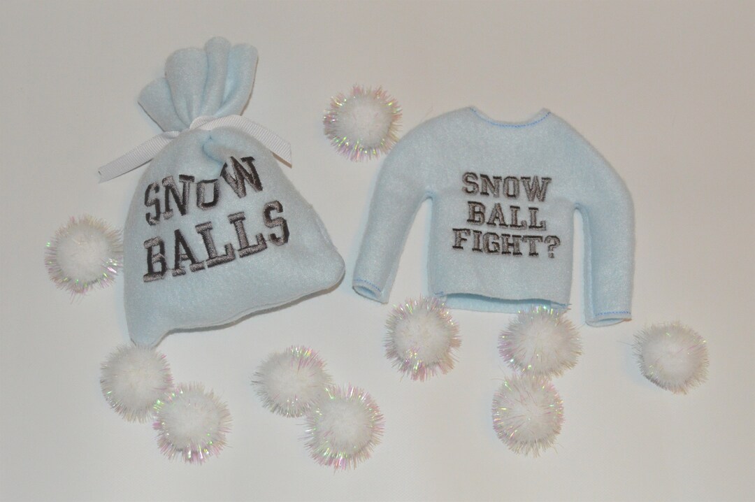 Elf Snowball Shirt and Accessories Set, 12" Doll Clothes Snow Ball ...