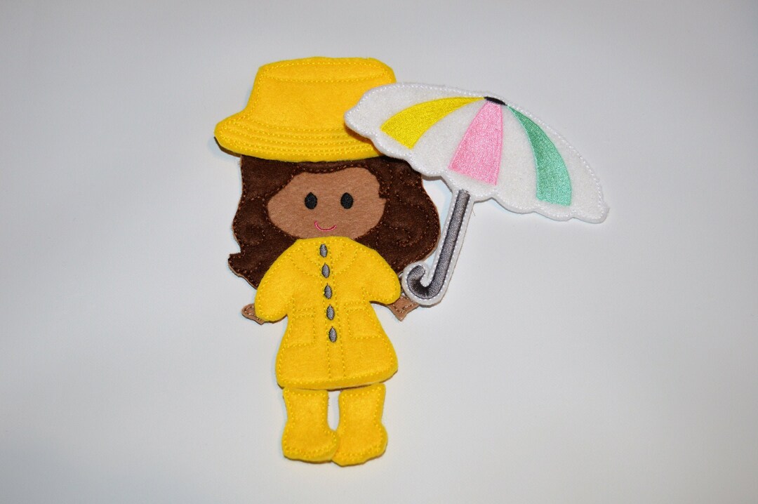 Felt Dress up Doll Rainy Day Girl With Outfit Included, READY to SHIP ...