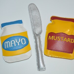 Pretend Play Food Sandwich Making Kit, Vinyl Pretend Play Kitchen Food ...