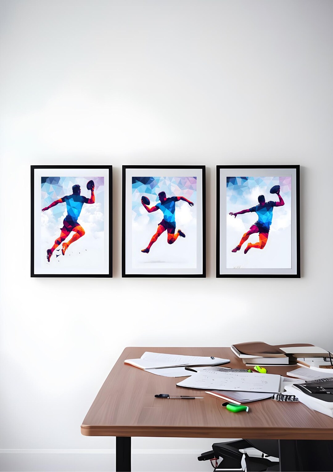 Rugby Player Trio Posters - Etsy