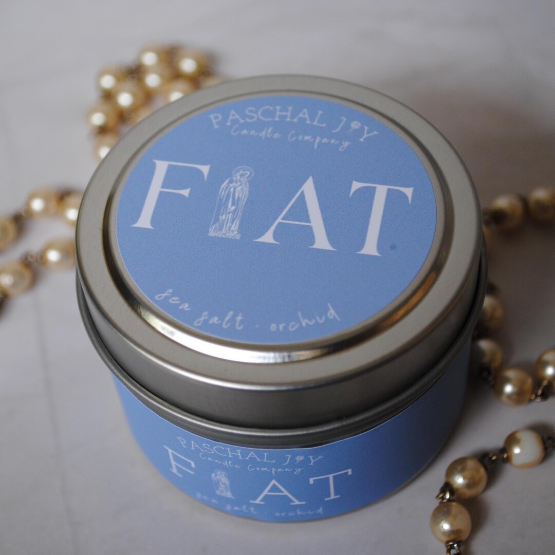 Catholic Candle | Mary Marian FIAT Gift | Natural Wax | Christian Bible ...