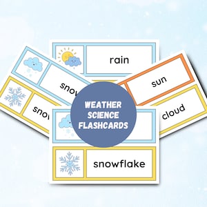 Kids Weather Flash Cards PDF Printable Educational Learning Tool for ...
