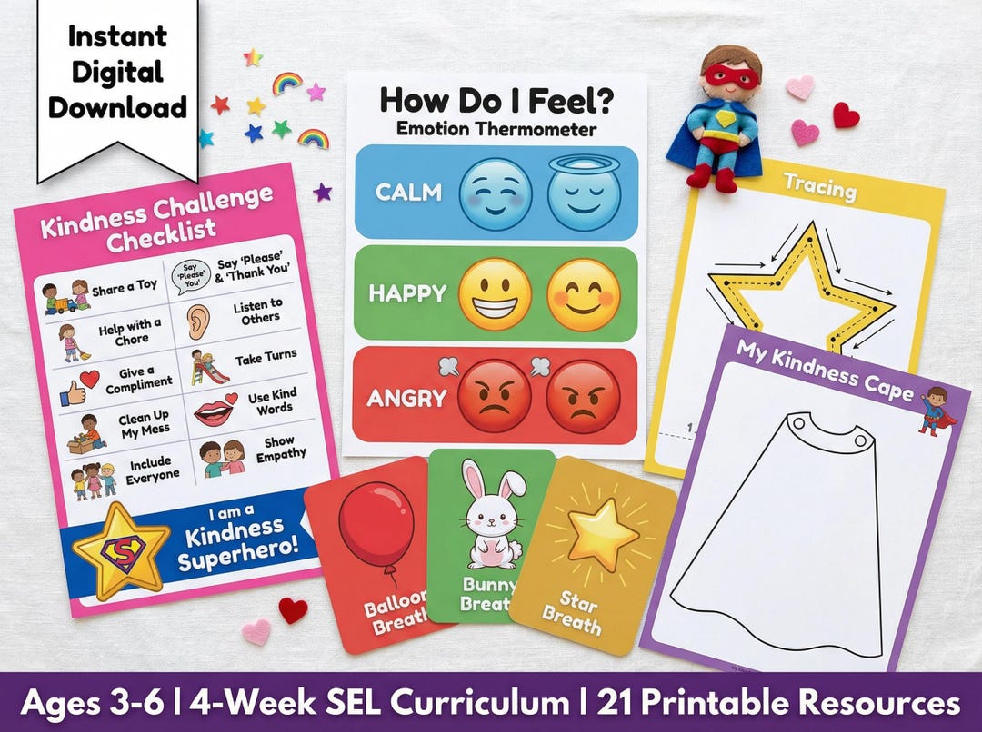 Social-emotional Superpowers 4 Week SEL Curriculum - Etsy