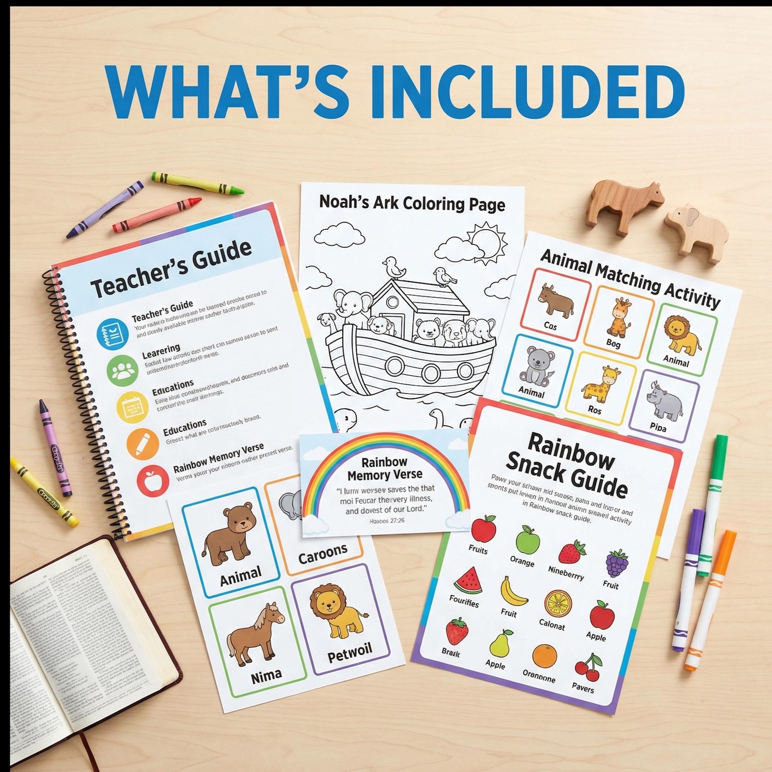 Noah's Ark Lesson Plan | Preschool Sunday School Activities (PDF) - Etsy