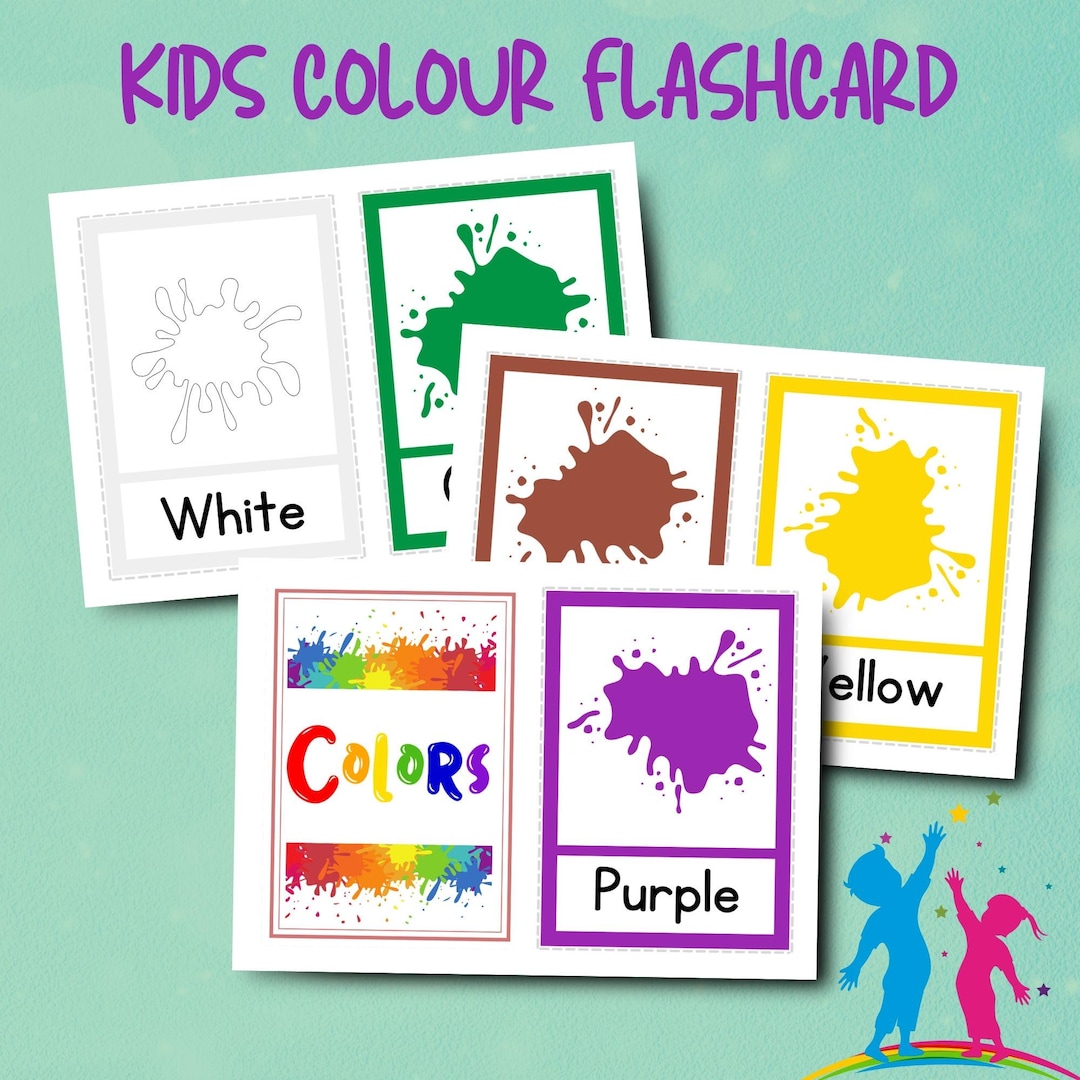 Kids Color Flash Cards PDF - Printable Educational Learning Tool for ...