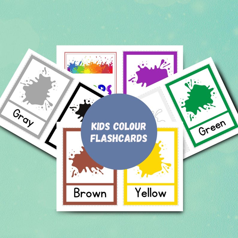 Kids Color Flash Cards PDF - Printable Educational Learning Tool for ...