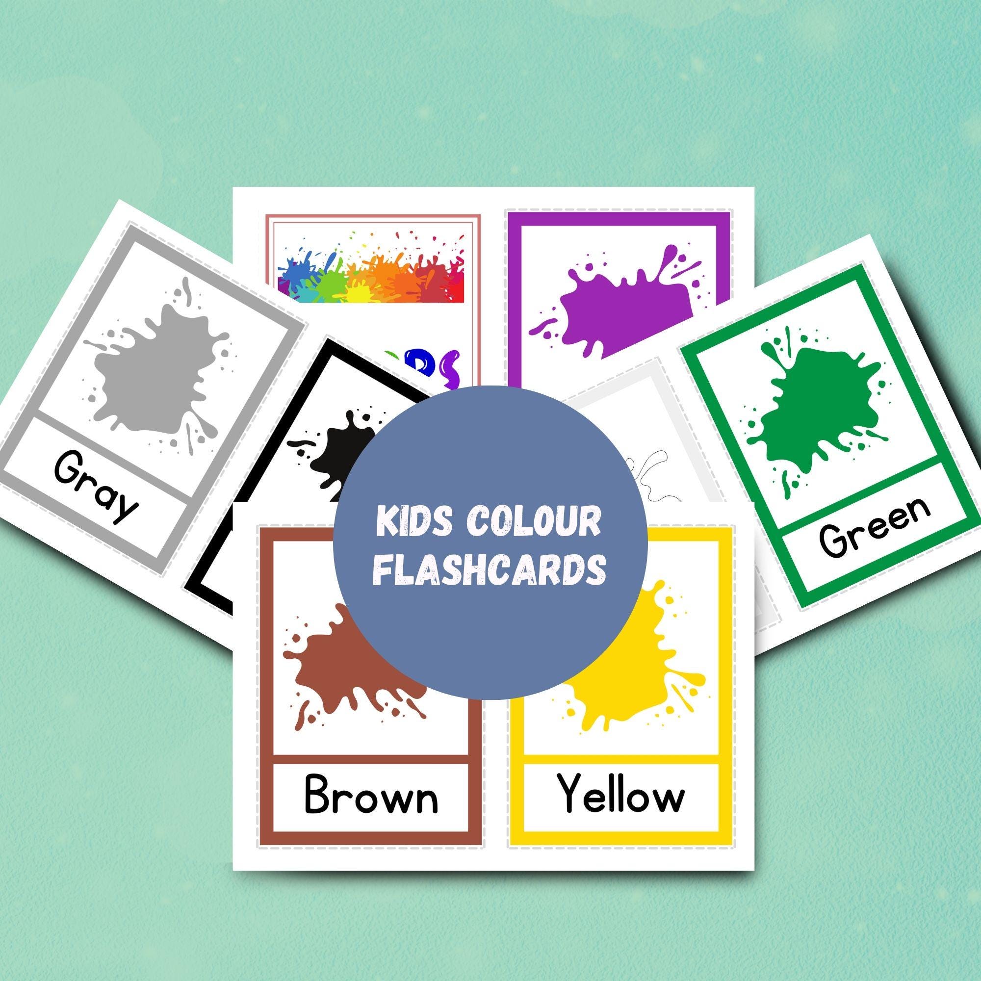 Kids Color Flash Cards PDF - Printable Educational Learning Tool for ...