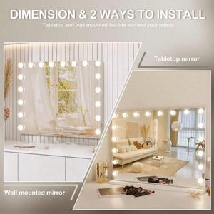 Extra Large Vanity Mirror With Lights and Bluetooth - Etsy