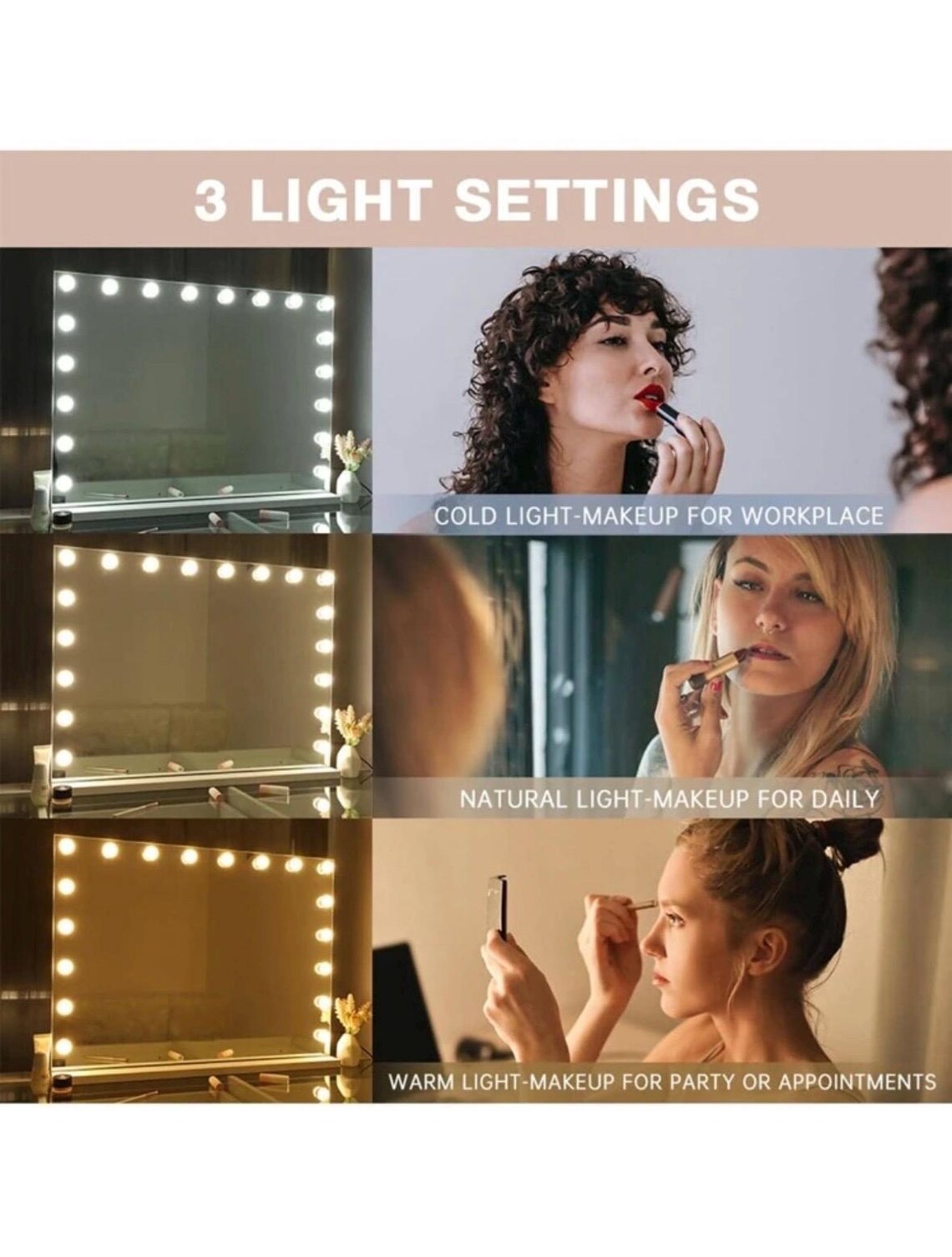 Extra Large Vanity Mirror With Lights and Bluetooth - Etsy