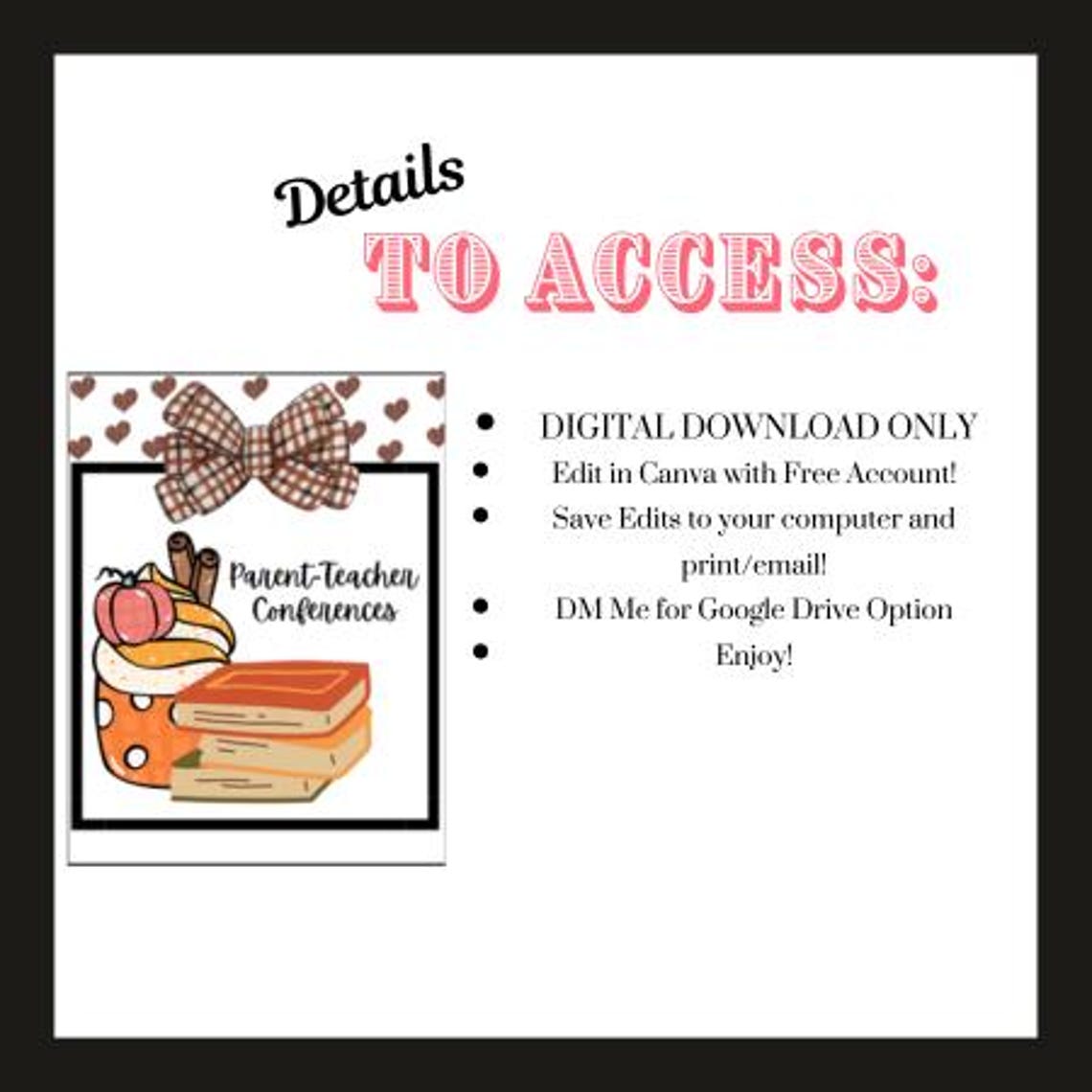 Parent Teacher Conference Templates | Conference Reminders | Conference ...