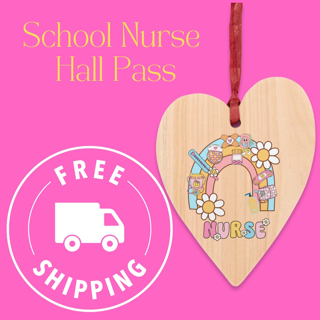 Wooden School Nurse Pass | School Nurse Gift | Classroom Hall Pass ...