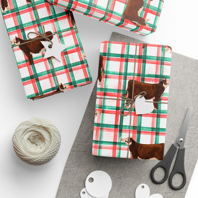 Wrapping Papers, Hereford Show Cattle, Agriculture Cow Gift Wrap, Show ...
