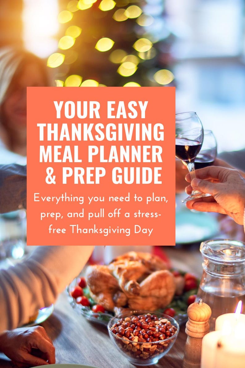 Thanksgiving Dinner Planner and Prep Guide - Etsy