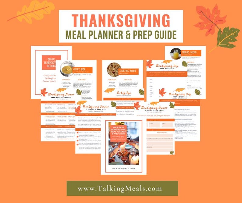 Thanksgiving Dinner Planner and Prep Guide - Etsy