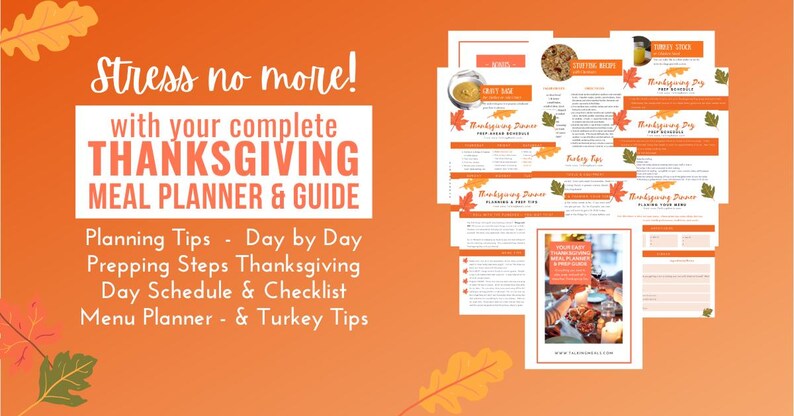 Thanksgiving Dinner Planner and Prep Guide - Etsy