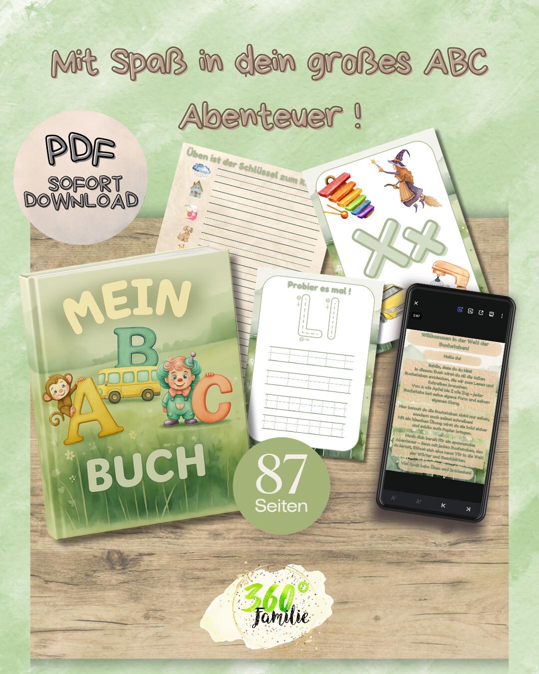 Children's ABC Learning Book: Alphabet Workbook for Preschool & School ...