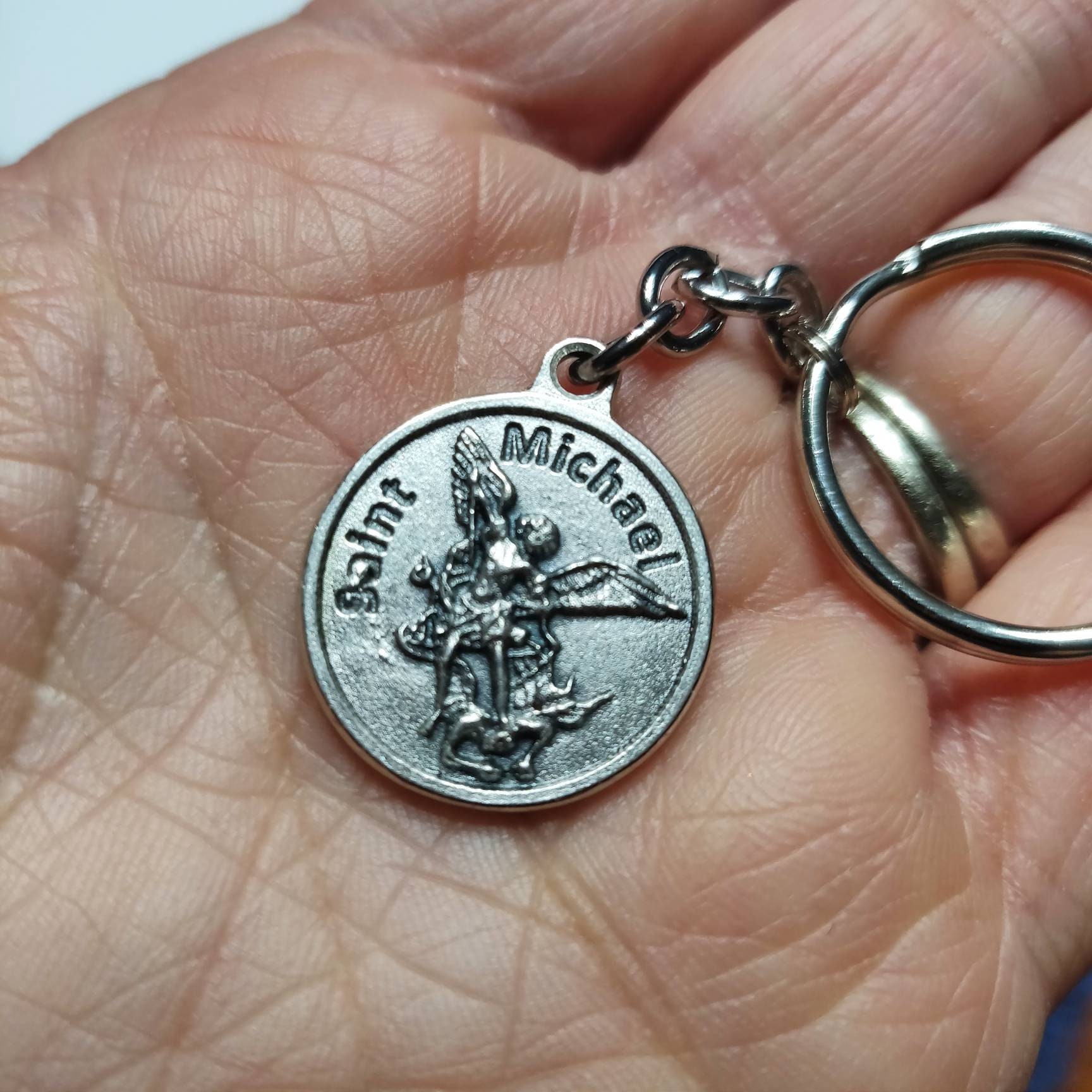 Saint Michael Key Chain With Prayer, Saint Michael Archangel, Catholic ...
