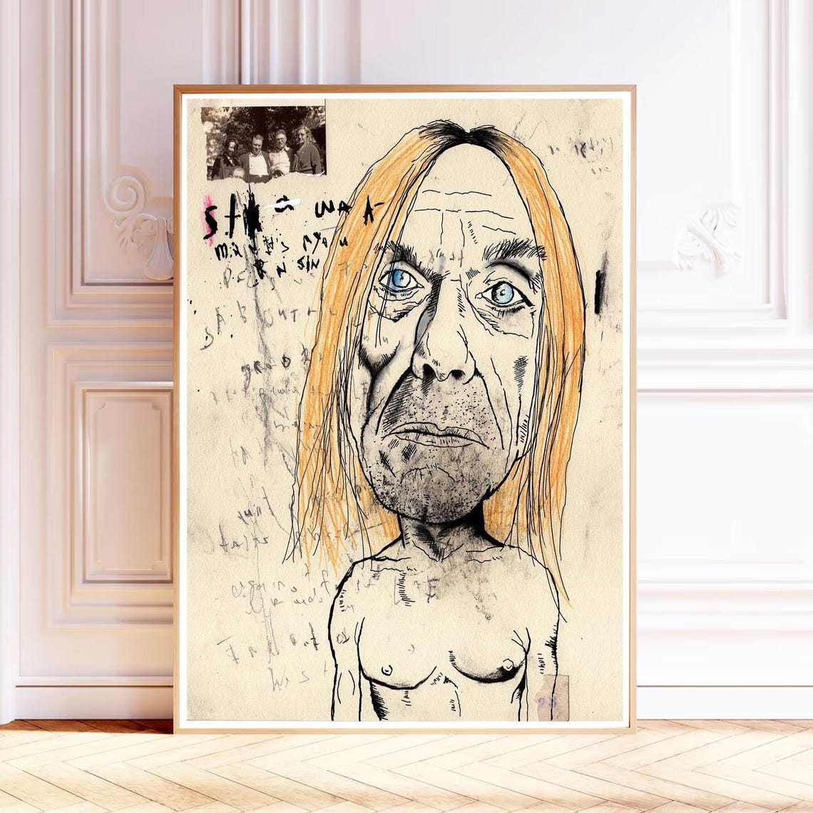 Custom Portrait Poster, Iggy Pop Poster, the Stooges Art, Iggy Pop ...