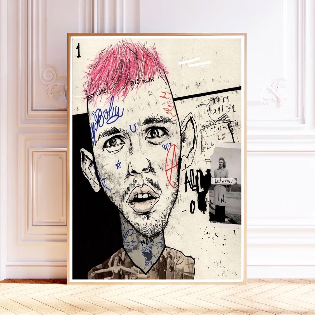 Custom Portrait Poster, Lil Peep Poster, Lil Peep Art, Lil Peep Print ...