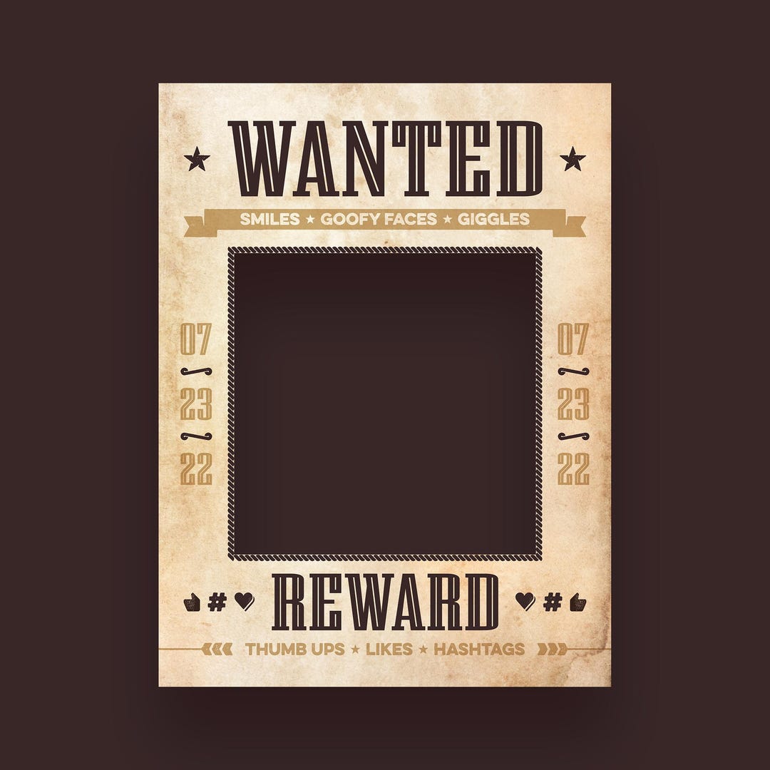 Wanted Poster Photo Stand-in - Etsy