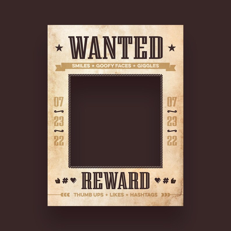Wanted Poster Photo Stand-in - Etsy
