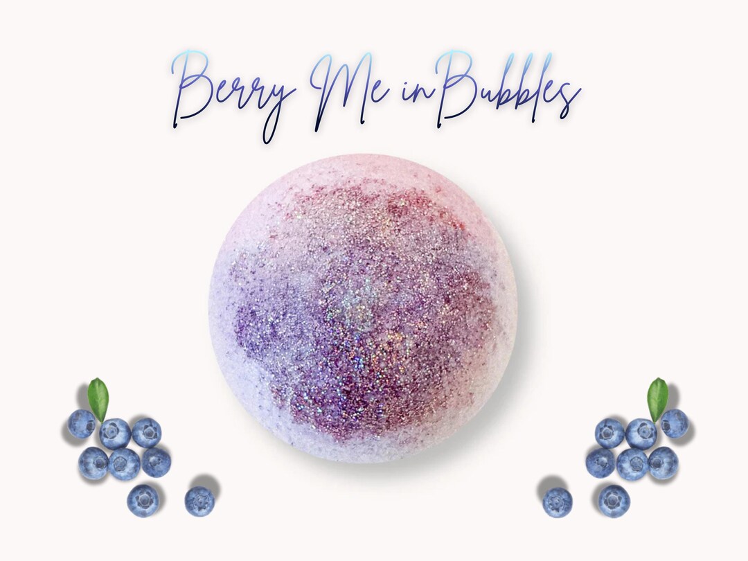 Fruity Bath Bomb | Blueberry & Grape Scent | Berry Me in Bubbles Fizzy ...