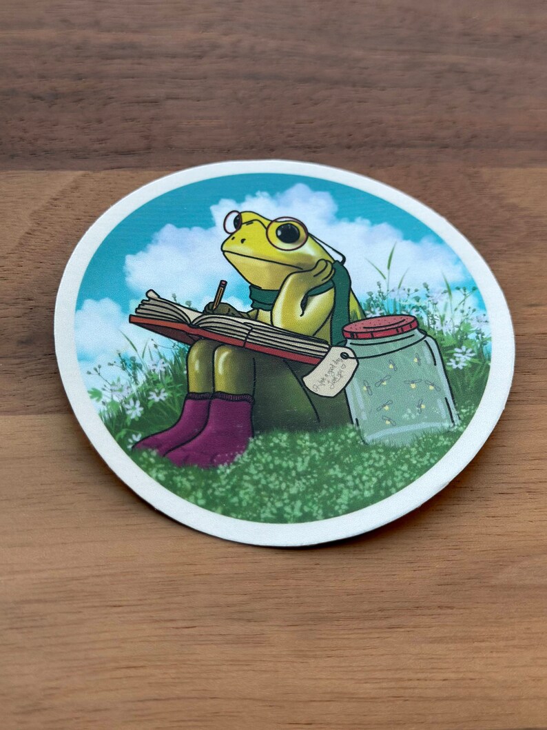Thinking Frog Weatherproof Sticker - Etsy