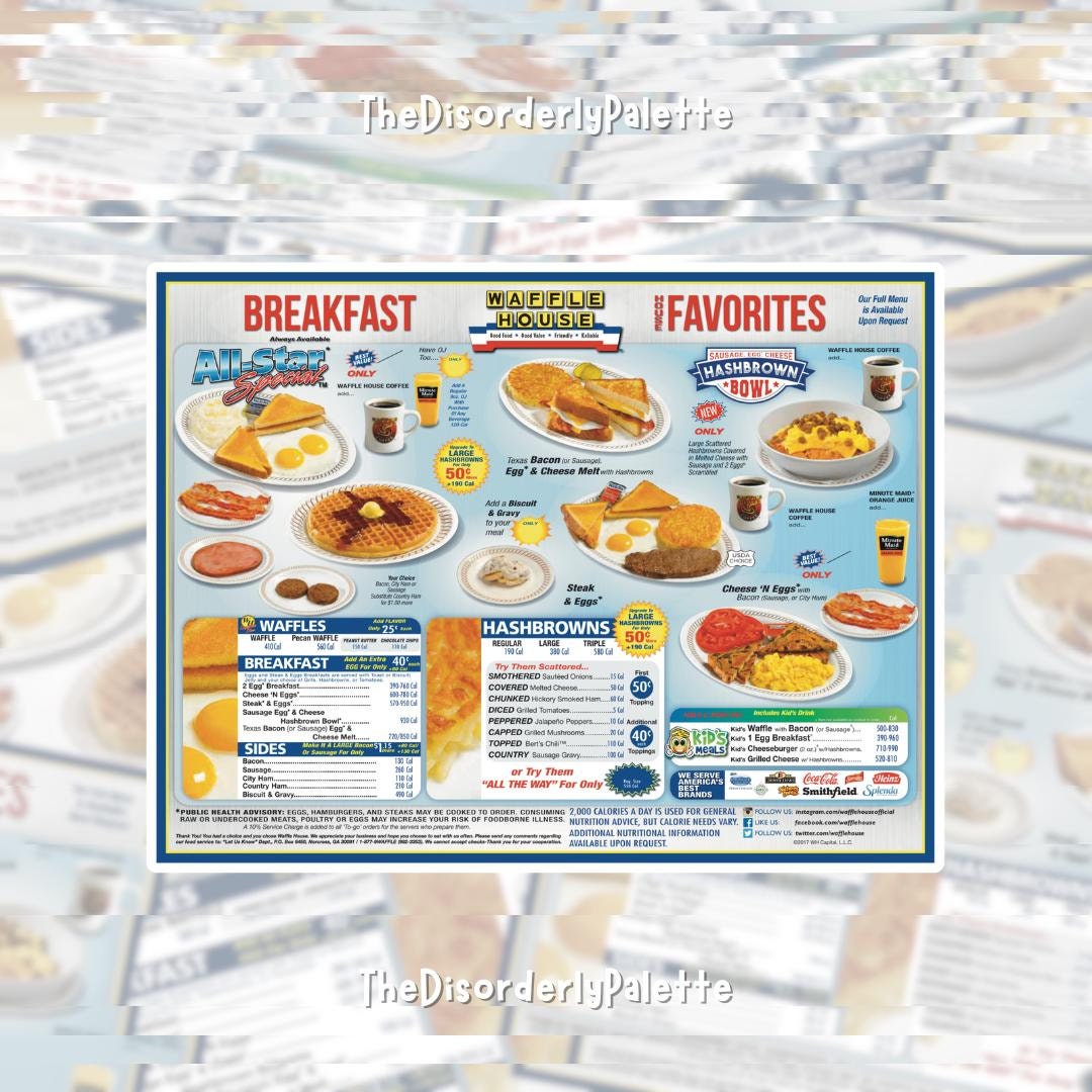 Waffle House Menu Weatherproof Sticker - Etsy