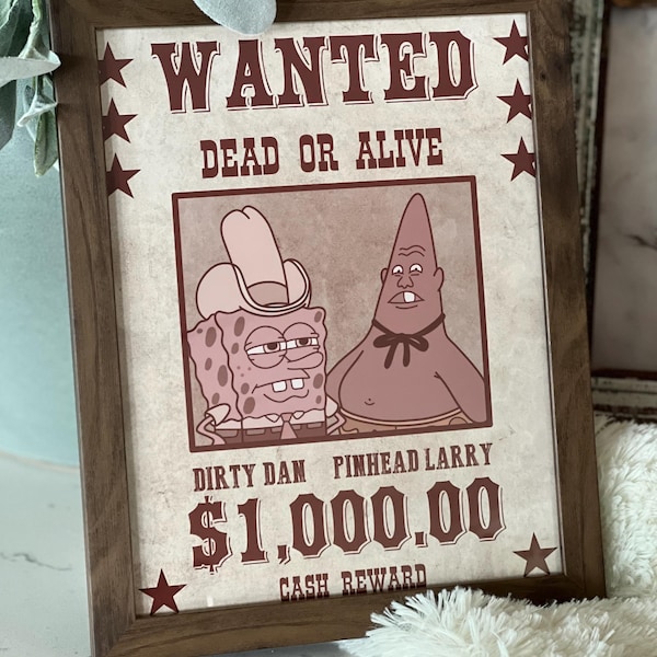 Spongebob Wanted Poster - Etsy