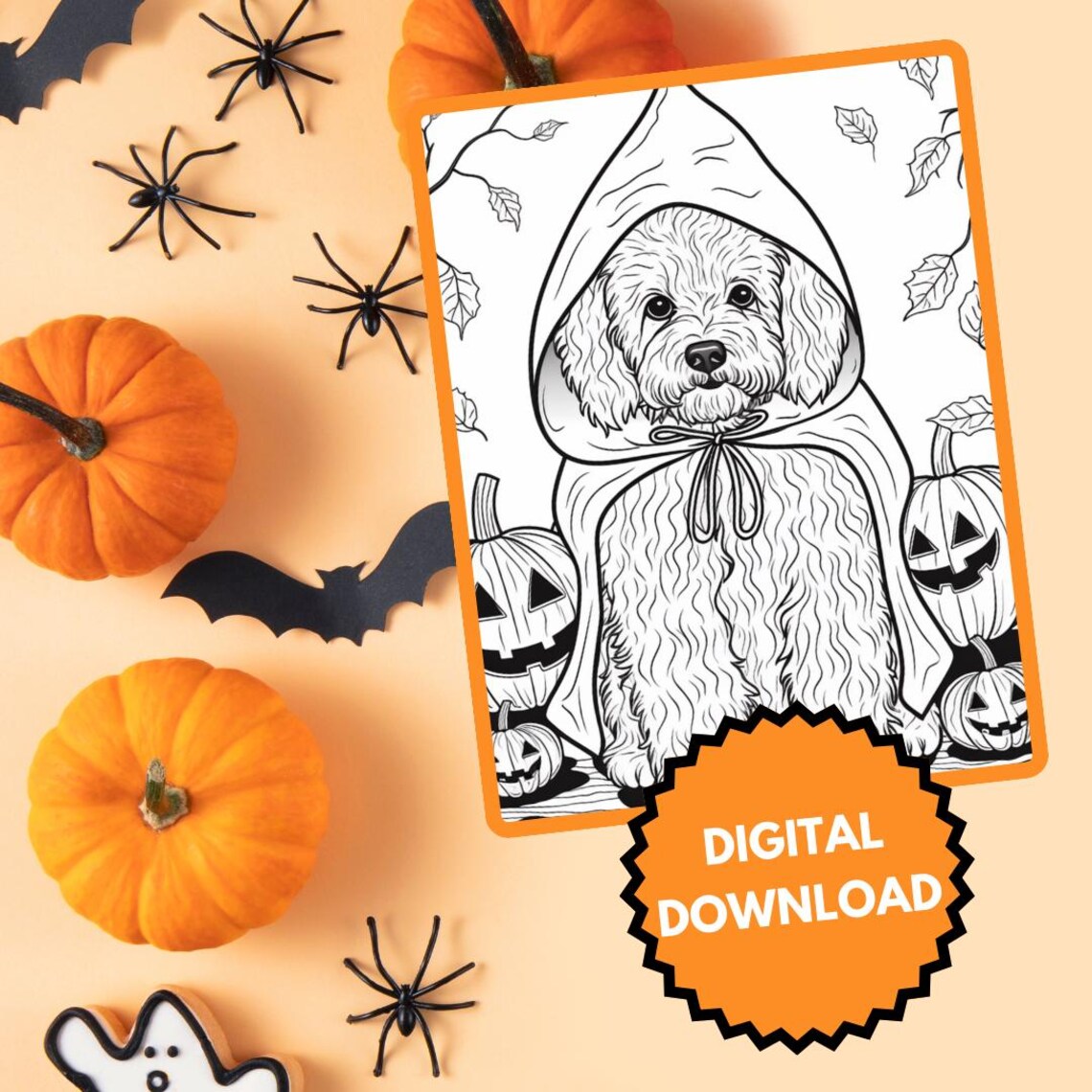 50 Halloween Dogs Printable Coloring Pages Sheets for Kids Activities ...